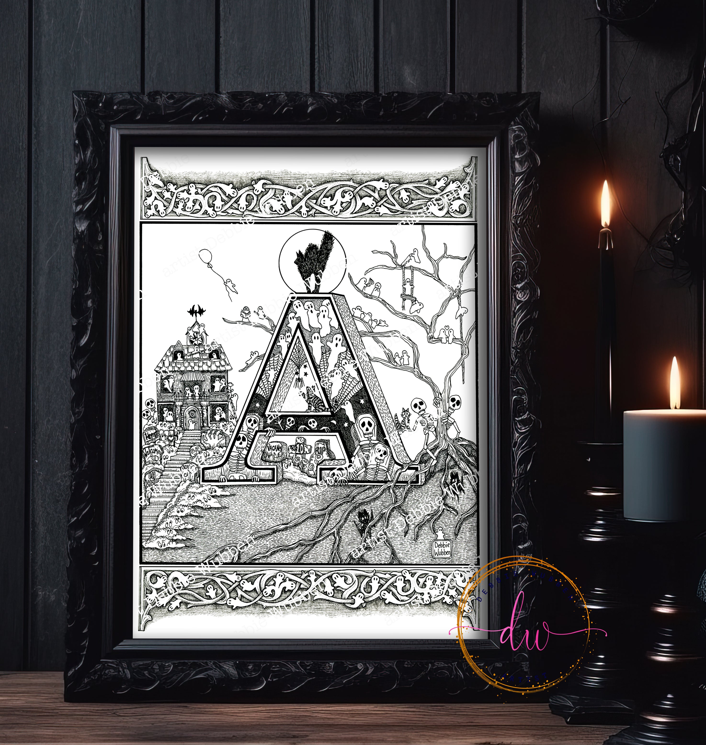Haunted Alphabet – artist Debbie Wubben